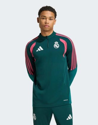 adidas Real Madrid 26/27 Tiro26 Competition Trainingsoberteil in Aurora Ivy / Wild Pink-Gr&uuml;n