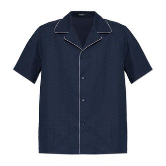 Balmain Monogram Shirt - - Shirts - Herren - Blau - S