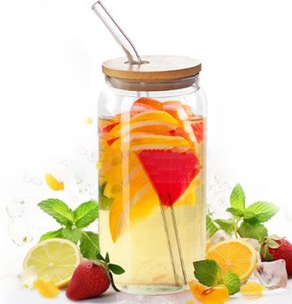 Generico Trinkbecher aus, 400 ml, hitzebest&auml;ndig, transparentes Design, wiederverwendbar, aus umweltfreundlichem Material, f&uuml;r Bier, Latte Whisky, Soda, Tee, W