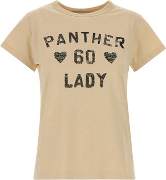 Valentino Garavani Femme, Tops, Jaune, Taille: 38 FR T-Shirt en Coton Imprim&eacute;