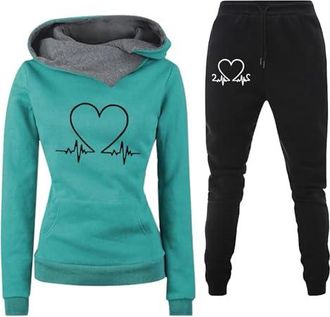 Generic Tenues da&eacute;roport pour femmes 2026 Ensemble 2 pi&egrave;ces d&eacute;contract&eacute; avec haut brod&eacute; et pantalon long en coton et lin pour femme, Vert, XXXL