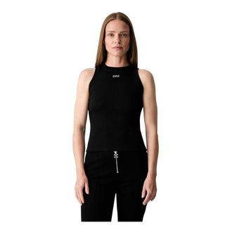 Off-white D&eacute;bardeur c&ocirc;tel&eacute; Stamp - Femme - Tops - Noir - Taille: 42 FR