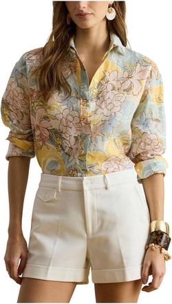 Lauren Ralph Lauren Damen Bluse aus Leinen