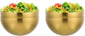 TOPBATHY Bol En Acier Inoxydable Doré 12 Cm Ensemble De 4 Bols Polyvalents Pour Salade Riz Fruits Et Desserts Ustensiles De Cuisine Empilables Pour Usage Domes