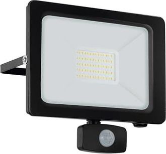 Eglo LED Wandstrahler Faedo 3, Wandleuchte au&szlig;en aus schwarzem Aluminium, Wand Au&szlig;enbeleuchtung mit Bewegungssensor, Au&szlig;enleuchte neutralwei&szlig;, IP65