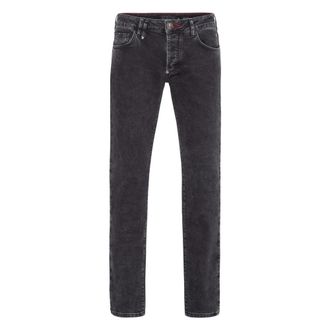 Philipp Plein Denim Hose Super Straight Cut Iconic - - Jeans - Herren - Schwarzk - W28