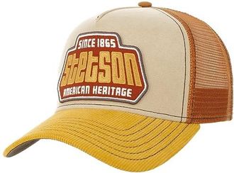 Stetson Casquette Trucker Since 1865 Brickstone Homme - de Baseball Mesh Printemps-&eacute;t&eacute; Printemps &Eacute;t&eacute; Automne Hiver - Taille Unique Beige-Rouille