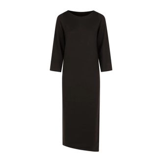Courr&egrave;ges Drapierendes langes Wollkleid - - Dresses - Damen - Schwarzk - XS