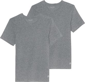 Marc O'Polo Men Essentials 2-Pack Crew Neck Shirt, Grey