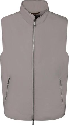 Moorer Homme, Vestes, Gris, Taille: 2XL Gilet Sans Manches en Nylon &agrave; Col Haut