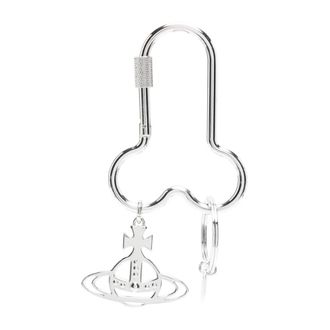 Vivienne Westwood Homme, Accessoires, Gris, Taille: ONE Size Carabiner Keyring