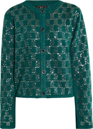 Faina Strickjacke Damen Smaragdgr&uuml;n