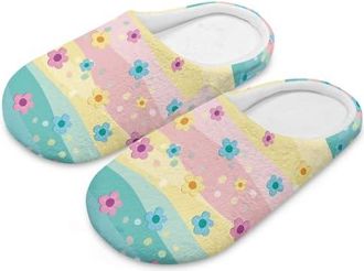 Coloranimal Chaussons de spa pour invit&eacute;s - Jetables et r&eacute;utilisables - Antid&eacute;rapants - Bout ferm&eacute;, Fleuri, 38.5/39.5 EU