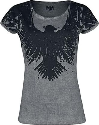 Black Premium by EMP Femme T-Shirt Manches Courtes Gris XXL