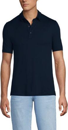 Lands End Performance-Poloshirt, Herren, Größe:44-46 regular, Blau, Elasthan/Polyester-Mischung, by Lands End