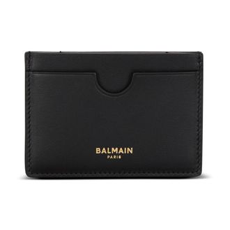 Balmain Anthem Kalbsleder-Kartenetui - - Accessories - Damen - Schwarzk - ONE SIZE
