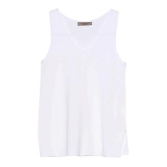 D.exterior &Auml;rmelloses V-Ausschnitt-Top - - Tops - Damen - Wei&szlig; - S