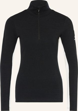 We Norwegians Piqu&eacute;-Midlayer Voss Aus Merinowolle schwarz