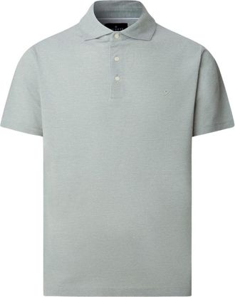 Hackett Polo Oxford en piqu&eacute; &agrave; manches courtes et coupe classique - Homme - Tops - Vert - Taille: M