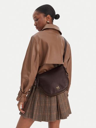 Pinko Handtasche PINKO Hobo Zip Around Mini Ai 25-26 PLTT 105332 A0QO Dunkelrot