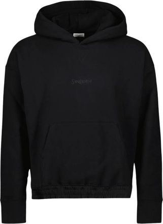 Saint Laurent Logo Hoodie - - Sweatshirts & Hoodies - Herren - Schwarzk - M