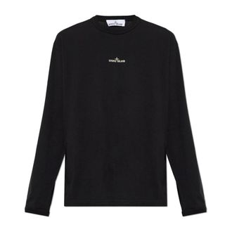 Stone Island Oversized T-Shirt - - Tops - Herren - Schwarzk - XL