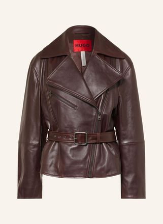 HUGO BOSS Hugo Lederjacke Laurila rot