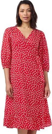 Only Only Robe pour Femme, Mars Red/AOP:Fiona Ditsy, M
