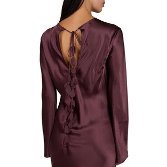 By Malene Birger Robe longue Parisa &agrave; manches &eacute;vas&eacute;es en soie