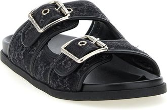 Gucci GG Denim Slides - Black