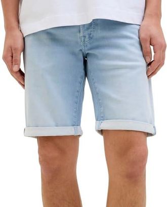 Jack & Jones Short en Jean pour Homme, Coupe Droite, Bleu Denim, S