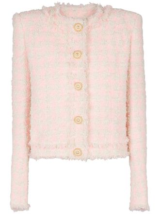 Balmain Jacke aus Tweed - Rosa