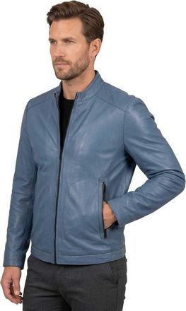 Jilani Lederjacke Saverio-3 Jilani - Herren Lederjacke Lammnappa hellblau