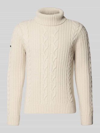 Superdry Rollkragenpullover mit Zopfmuster
