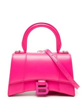 Balenciaga sac &agrave; bandouli&egrave;re Graffiti Hourglass XS (2020) - Rose