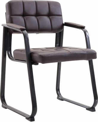 Clp Chaise invit&eacute;e &eacute;l&eacute;gante en cuir eco en attente dattente rembourr&eacute;e avec divers accoudoirs Couleur : marron