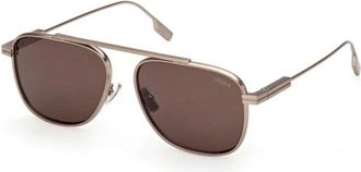 Ermenegildo Zegna Homme, Accessoires, Brun, Taille: 57 MM Ez0291 35E Lunettes de soleil