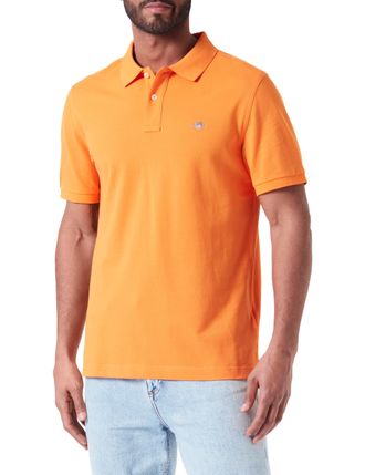GANT Herren REG Shield SS Pique Polo, Sweet ORANGE, XL