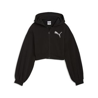 Puma Sweat &agrave; Capuche zipp&eacute; et &agrave; imprim&eacute;s Essentials Femme XS, Black