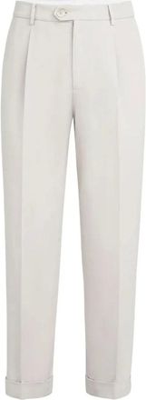 Brunello Cucinelli Pantalon en Coton - Homme - Pantalons - Blanc - Taille: 4XL