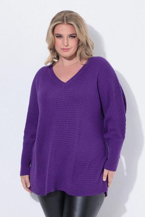 Miamoda Strickpullover Pullover Poncho-Look V-Ausschnitt