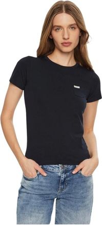 Guess Femme, Tops, Bleu, Taille: 40 FR T-Shirt
