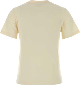 J.W.Anderson Womens Ivory Cotton T-Shirt Ecru Exterior Exterior: T-shirts And Polos