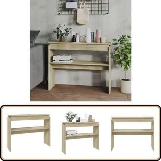 vidaXL Konsolentisch Sonoma-Eiche 102x30x80 cm Holzwerkstoff - Konsolentisch - Flurtisch - Beistelltisch - Wohnraumdeko - Sideboard