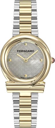 Ferragamo Uhr - Quarz-Analoguhr Gancini Twisted - Gr. unisize - in Gold - f&uuml;r Damen