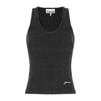 Ganni Stylisches TOP f&uuml;r Modebegeisterte - - Tops - Damen - Schwarzk - XS