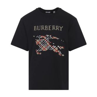 Burberry Schwarzes T-Shirt & Polo Aw25 - - Tops - Herren - Schwarzk - M