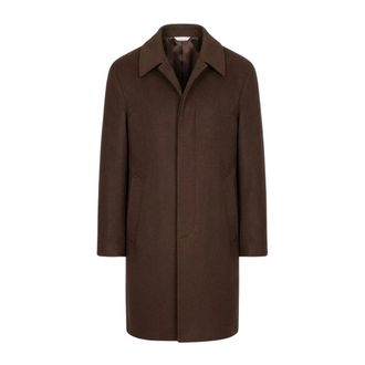 Manuel Ritz Einreihiger Mantel in Oberschenkell&auml;nge - - Coats - Herren - Braun - M