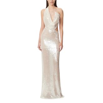 Amazu&igrave;n Amazuin, Femme, Robes, Beige, Taille: ONE Size Iselin Asymmetric Draped Maxi Dress