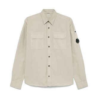 C.P. Company Gabardine Lens Hemd - - Shirts - Herren - Beige - M
